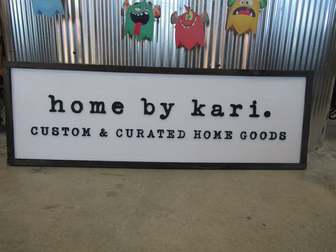 Custom Rectangle Wood Sign Home Store Decor Commerical Signage Your ...