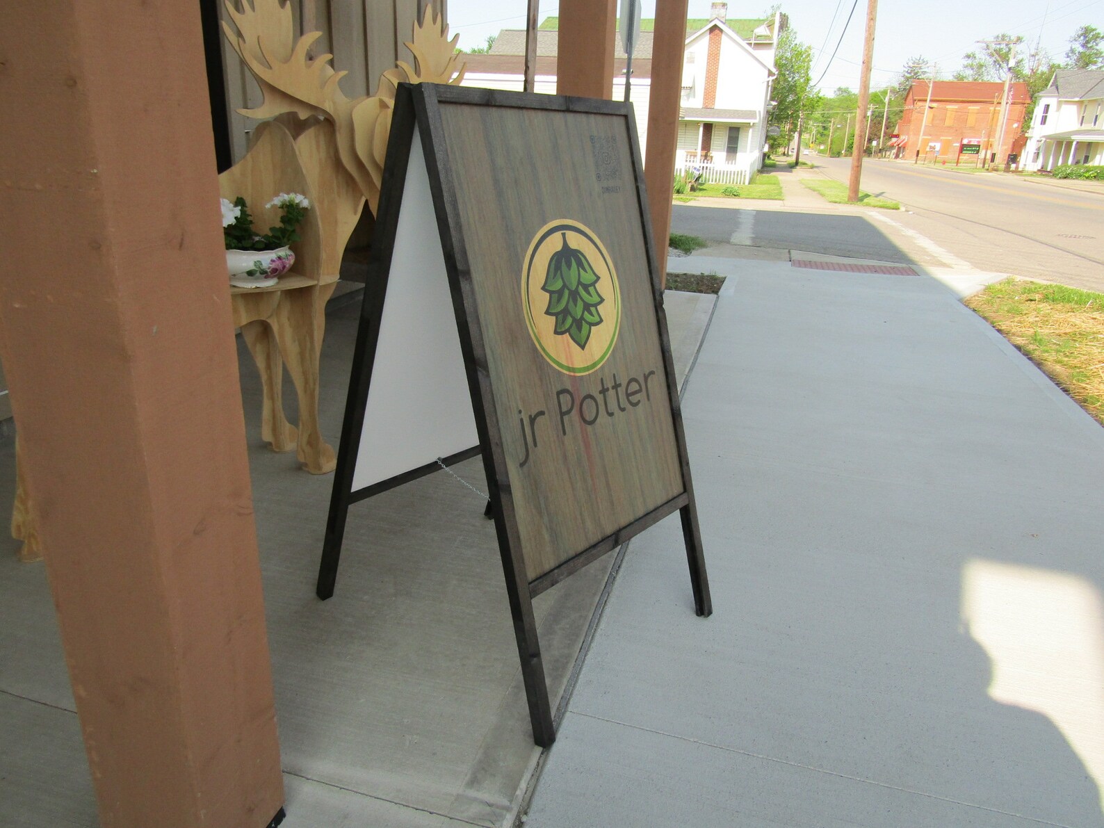 Custom Store Front Scanable QR Code A Frame Freestanding Sign Your Logo ...