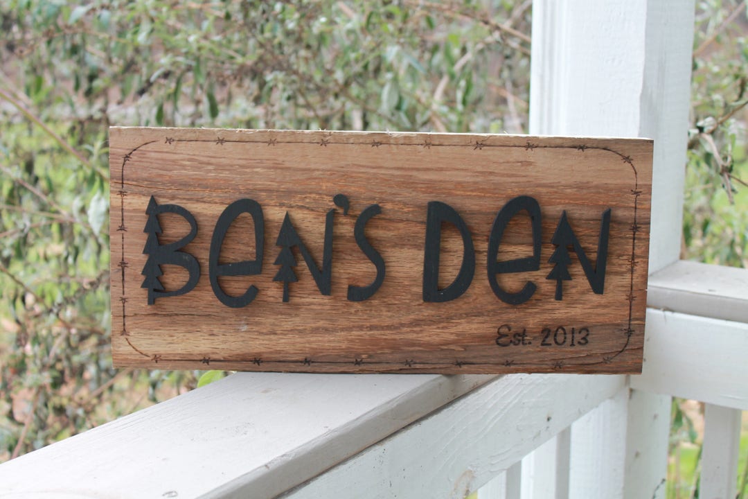 Man Den, Mens Den, Man Cave, Guys Art, 3D Letters, Wood Cut Outs, Wall ...