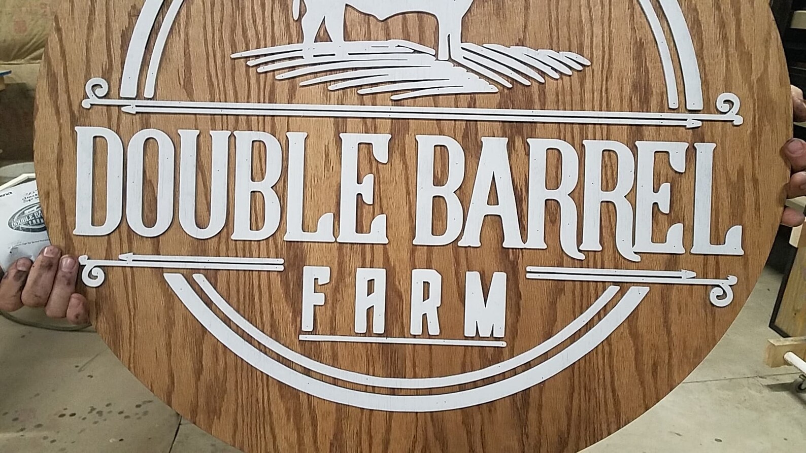 Large Wood Custom Farm Sign Round Ranch Signage Indoor Outdoor | Etsy