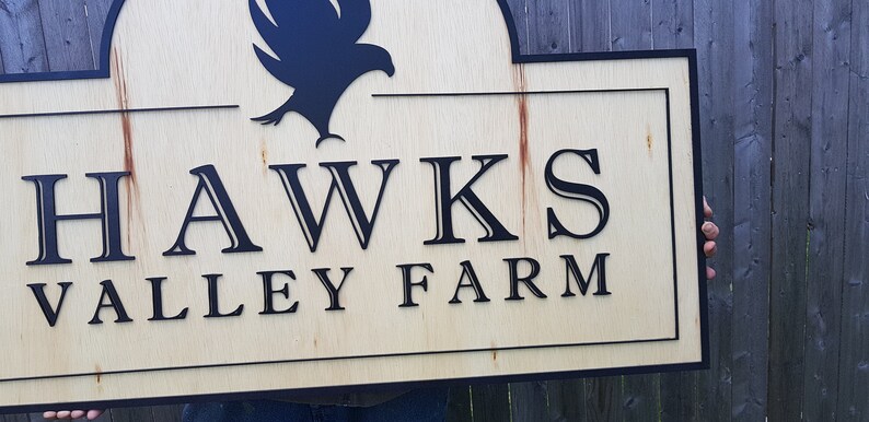 Large Custom Wooden Farm Sign Entrance Commerical Signage Logo | Etsy