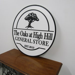 Custom Round Business Sign Commerical Signage Made to Order General ...