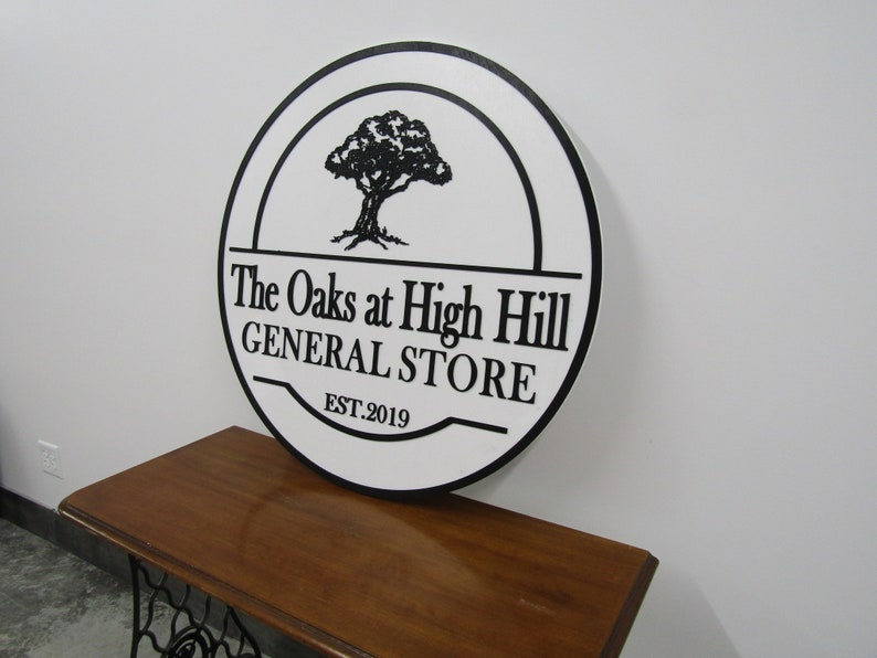 Custom Round Business Sign Commerical Signage Made to Order - Etsy