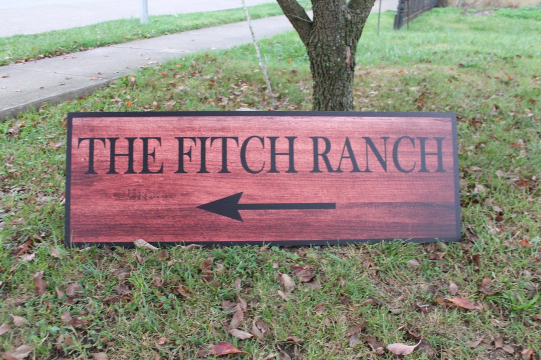 Custom Farm Ranch Arrow Family Outdoors Signage Personalized Rectangle ...