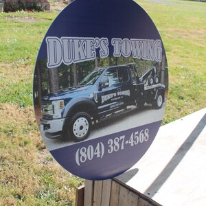 Tow Truck Commerical Photo Custom Metal Sign With Your Personalized ...