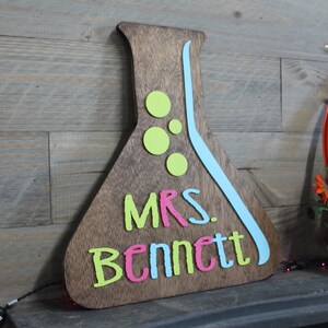 Custom Beaker Science Teacher Chemistry Experiment Personalize Sign ...