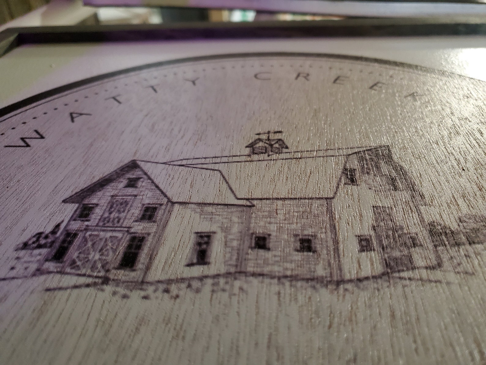 Custom Wood Sign Mill Printed Image Raised Letters Business - Etsy