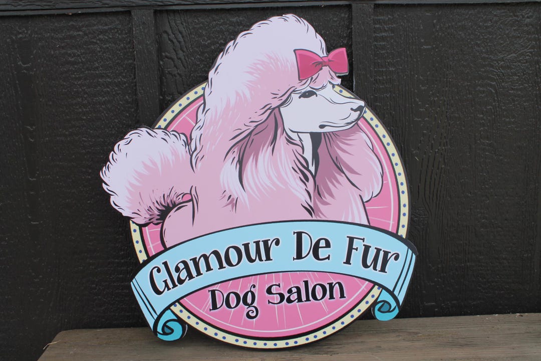 Custom Dog Salon Pet Groomer Weatherproof PVC Sign Personalized Custom ...