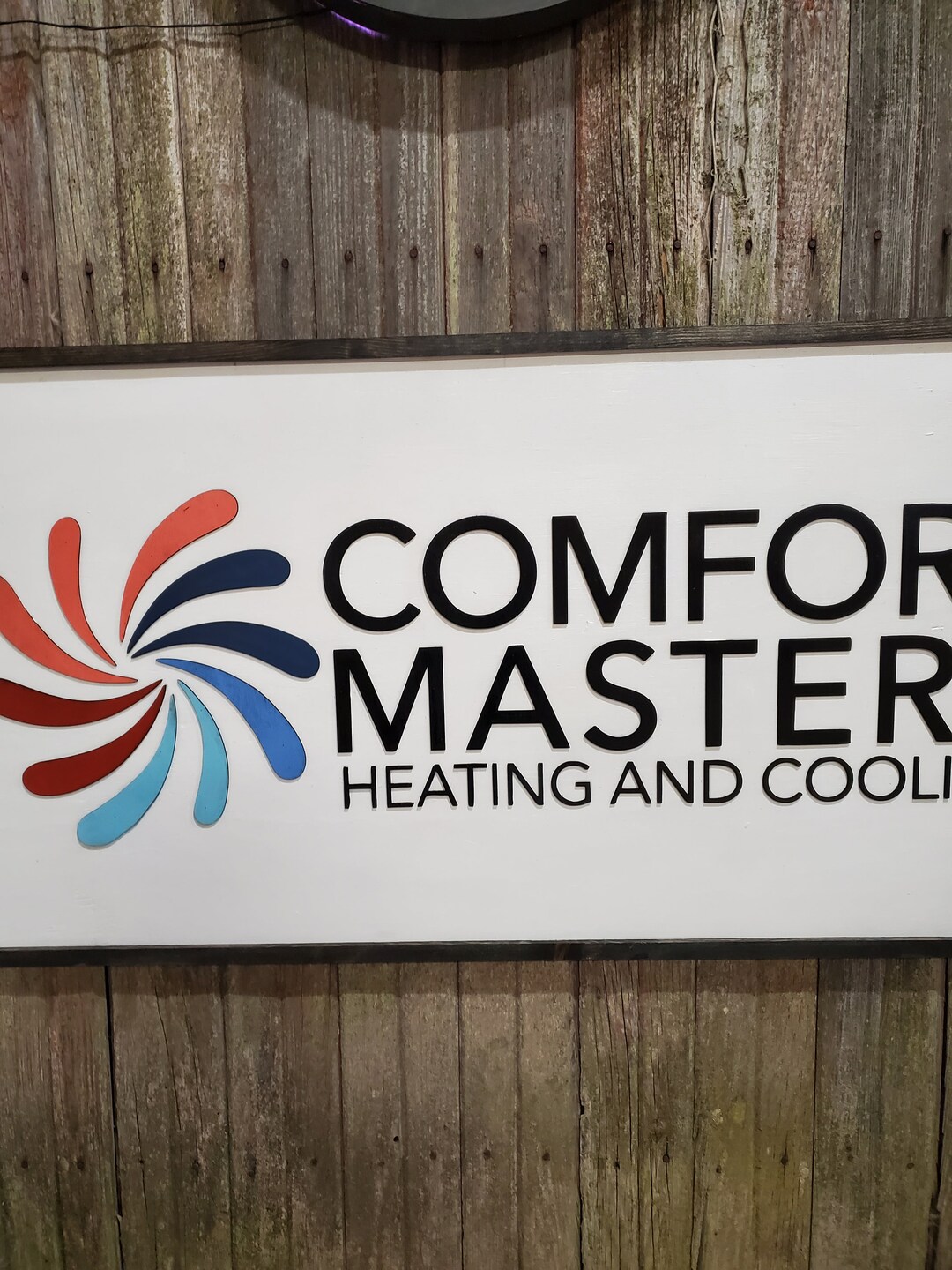 Heating and Cooling Wood Sign Large Outdoor Commercial AC Raised Text ...