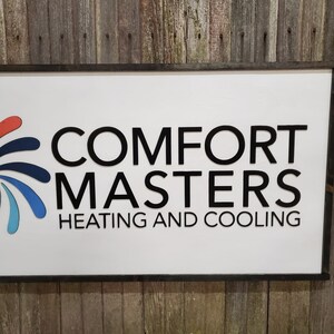 Heating and Cooling Wood Sign Large Outdoor Commercial AC Raised Text ...