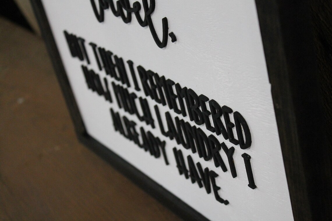 Laundry Room Funny Sign Throw in the Towel Humor Funny Too - Etsy