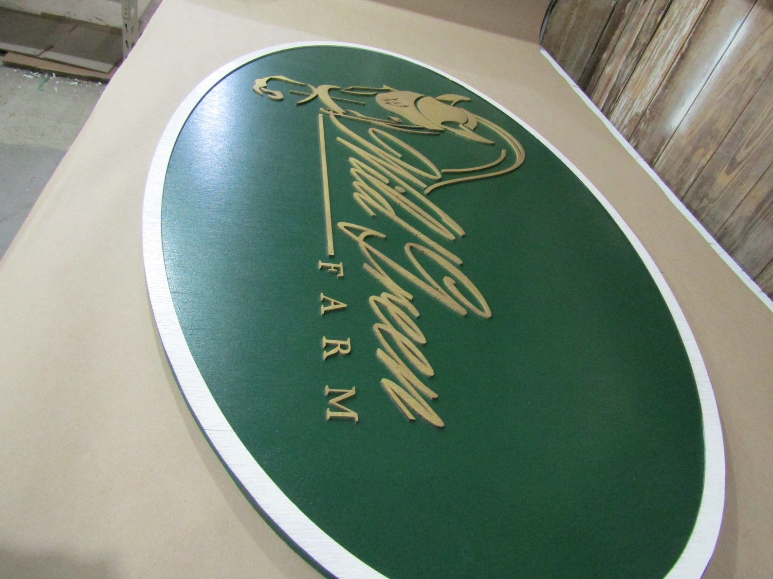 Custom Wood Sign Logo Laser Cut Out Large Oval Custom Wood | Etsy