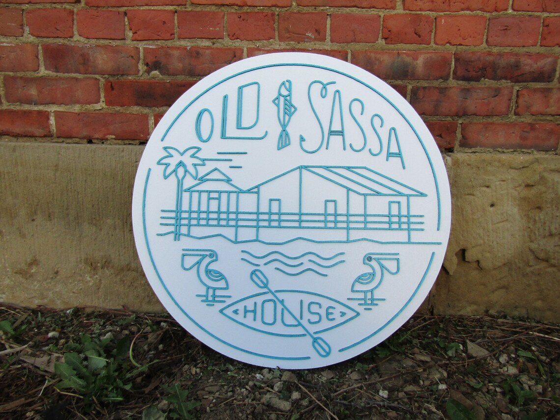 Custom Business Sign: Round Wooden Logo Signage, Handmade - Etsy