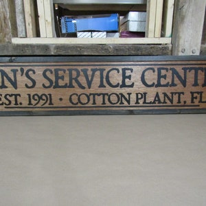 Service Center Sign Wooden Signage Large Oversized Store Front Sign ...