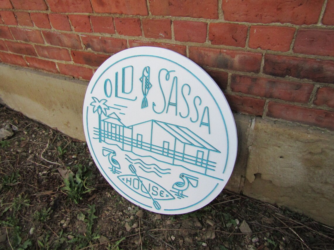 Custom Business Sign: Round Wooden Logo Signage, Handmade - Etsy