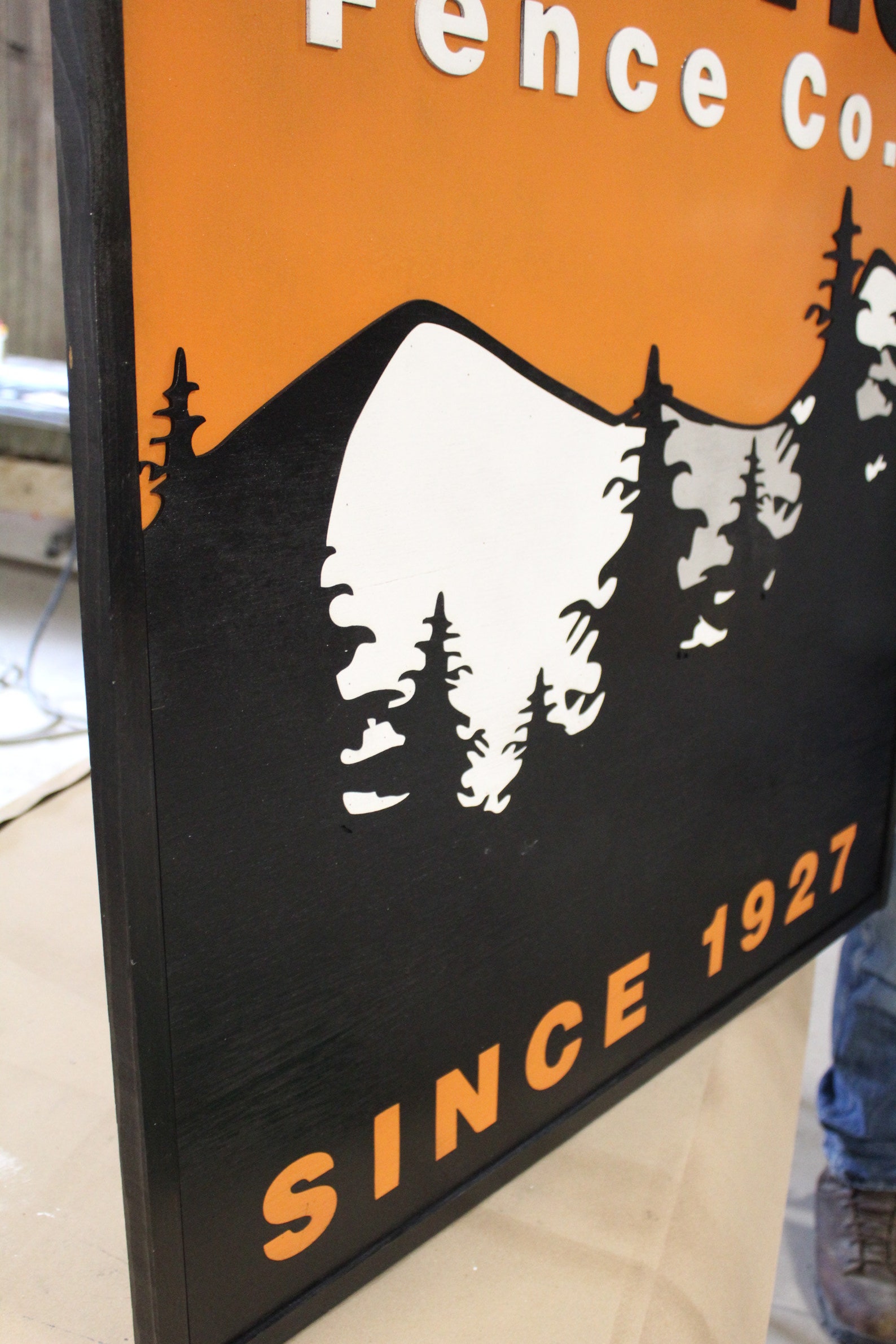 Raised Text Business Sign 3D Fence Company Large Custom Sign - Etsy