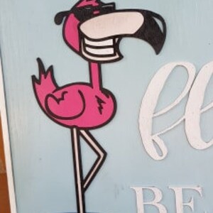 Beach House Sign Flamingo Entrance Sign Large Custom Sign Address Sign ...