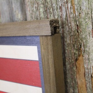 Patriotic Barn Quilt Wood Sign Red White Blue Stripe Stars Country ...