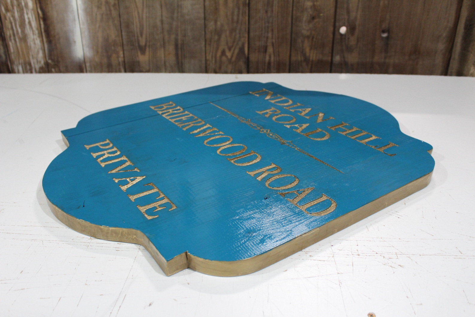 Large Private Drive Sign Engraved Solid Wood Custom Commercial Business ...