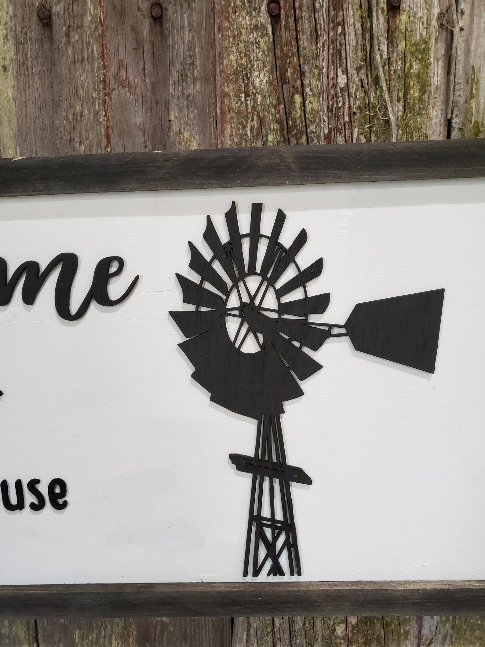Welcome to Our Farmhouse Windmill Rustic Farmhouse Sign 3D - Etsy