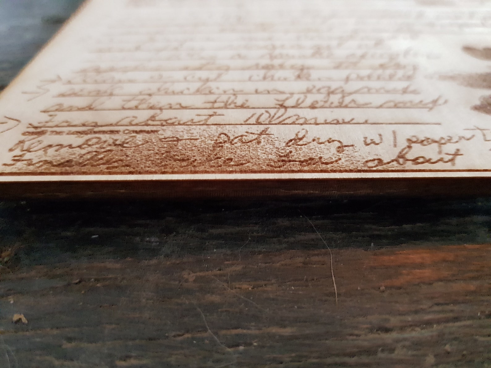 Custom Handwritten Recipe Card Engraved Actual Image - Etsy