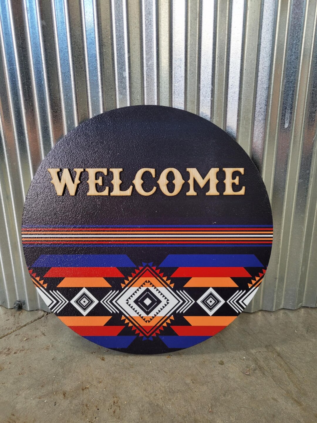 Welcome Western Barn Quilt Window Hanging Decorative UV Wood Sign Cute ...