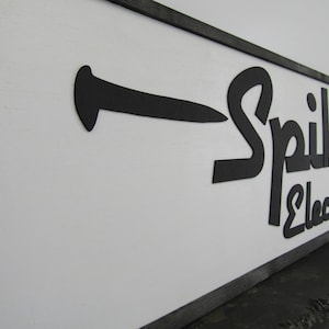 Large Custom Business Sign Spikes Electrical Commerical Signage Your ...