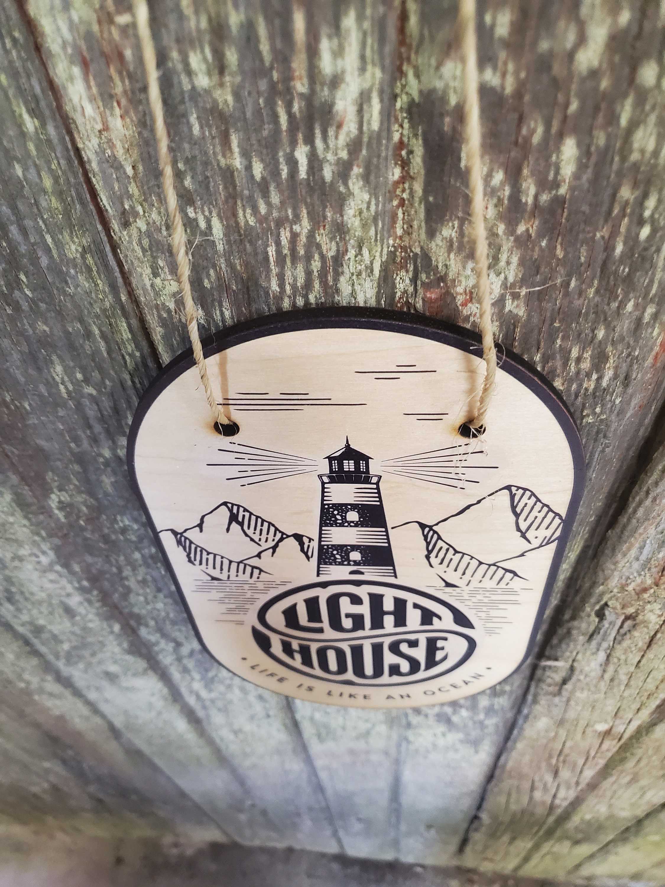 Light House Door Sign Lighthouse Wood Beach Sea Hanger Front - Etsy