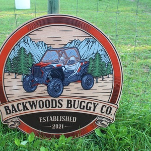 Custom Logo Emblem Raised Text Business Sign Image Large ATV ...