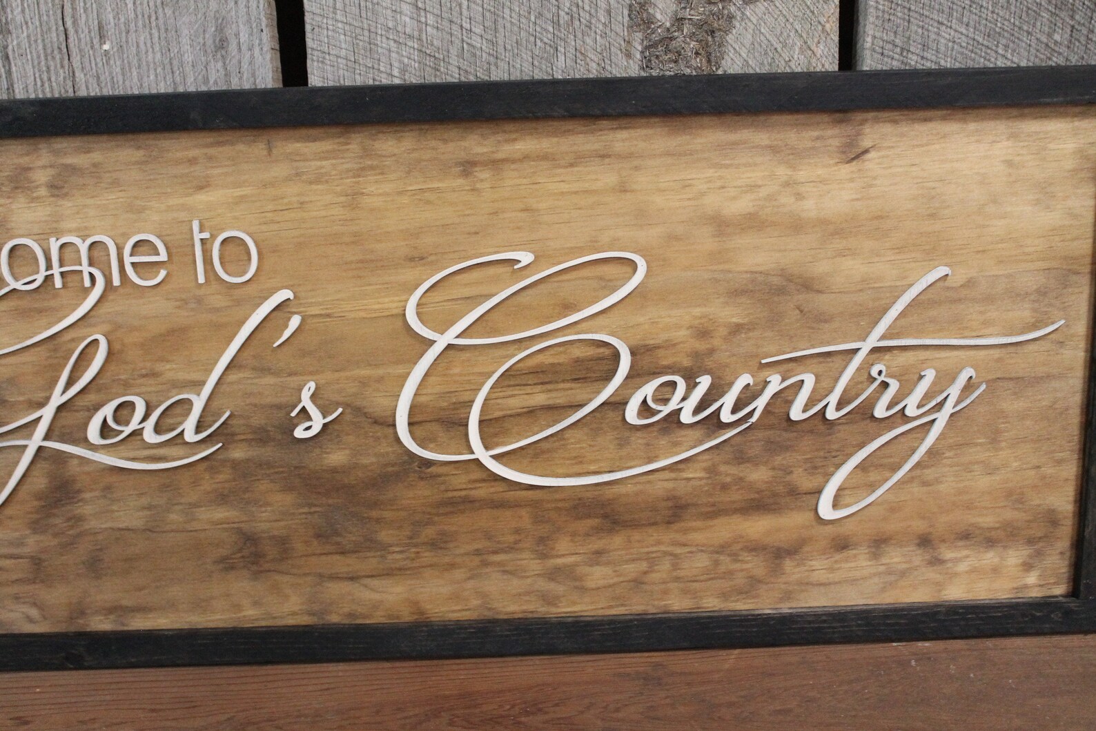 God's Country Entrance Sign Welcome Sign 3D Raised - Etsy