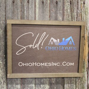 Sold Realtor Sign Wood Photography Prop Sign Advertising Closing ...