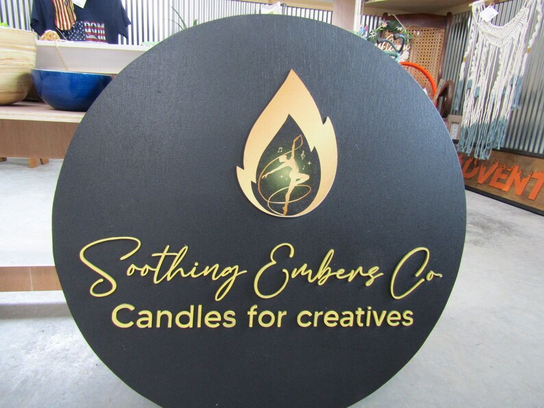 Custom Sign Candle Shop and Co Signage Creatives Soothing - Etsy