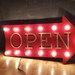 Retro Arrow Open Sign: 3D Wood Lighted Business Sign - Etsy