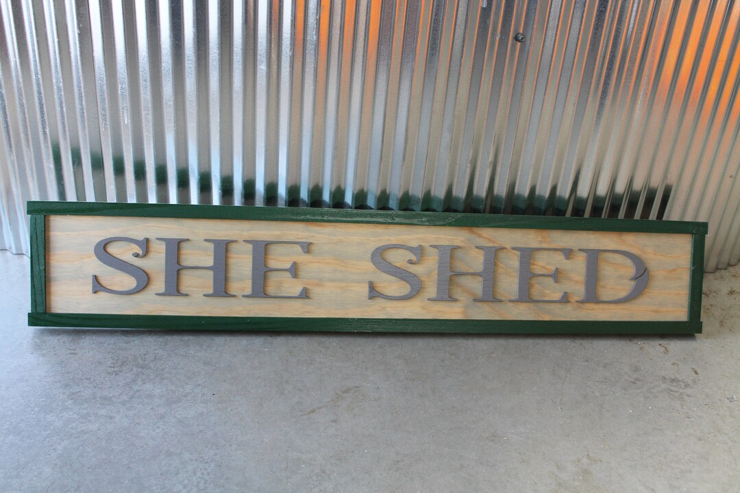 Custom Wooden She Shed Sign: 3D Ranch Decor - Etsy