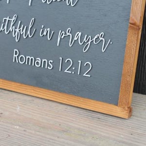Romans 12:12 Bible Verse Home Decor Pray Joy Faith Handmade 3D Framed ...