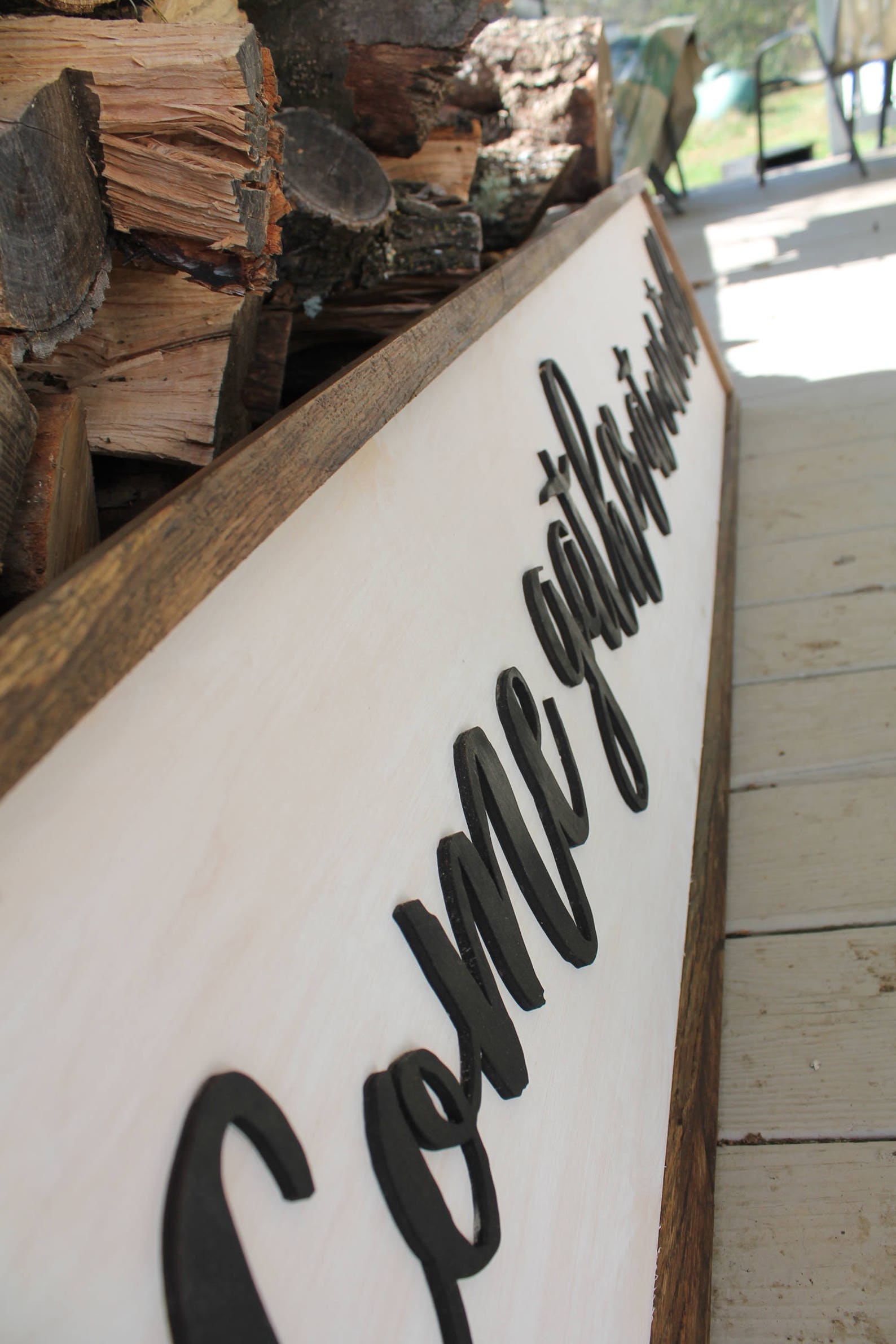 Large Farmhouse Sign Thanksgiving Sign Gather Together - Etsy