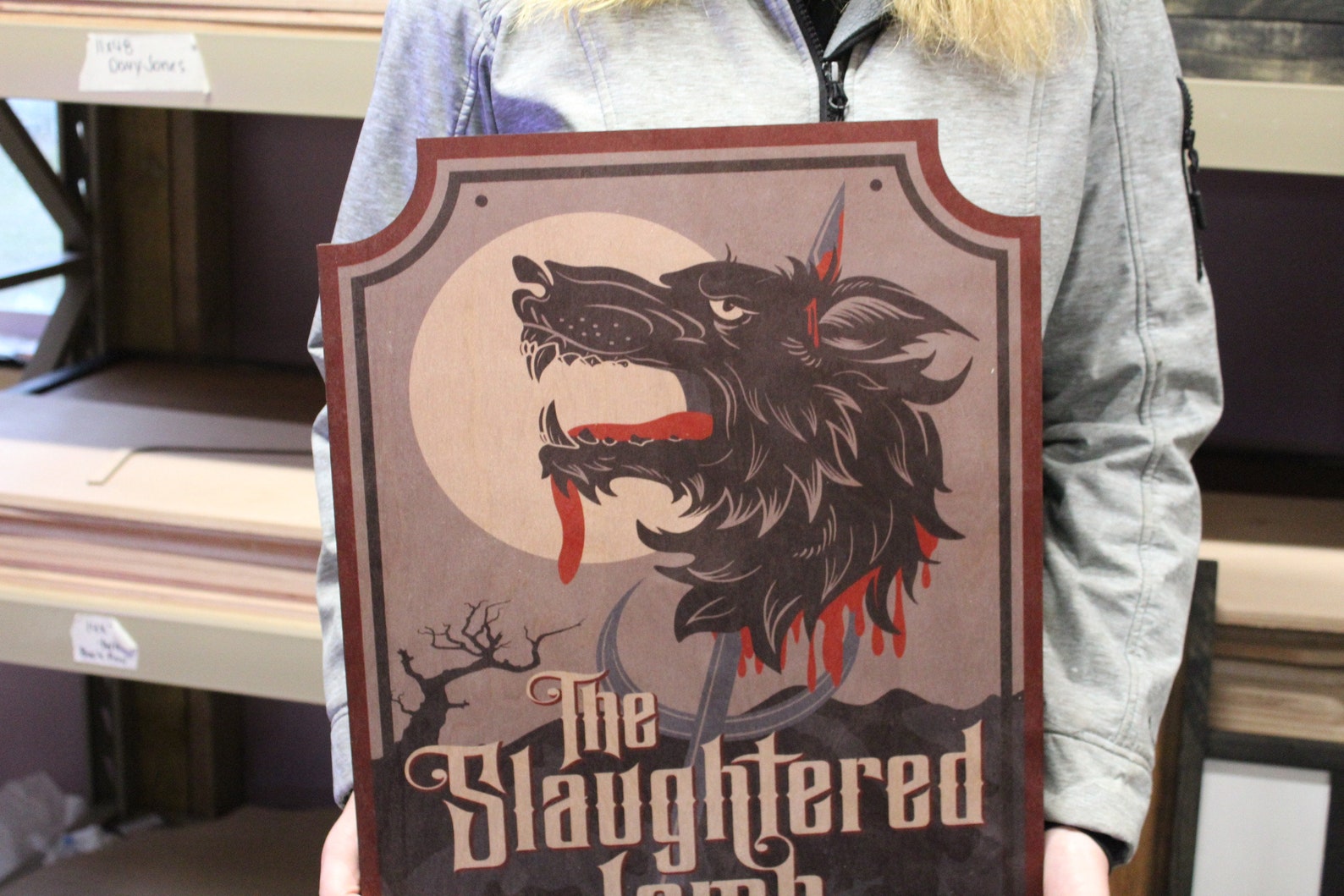 Large Slaughtered Lamb Sign With UV Ink Printed Extra Detail - Etsy