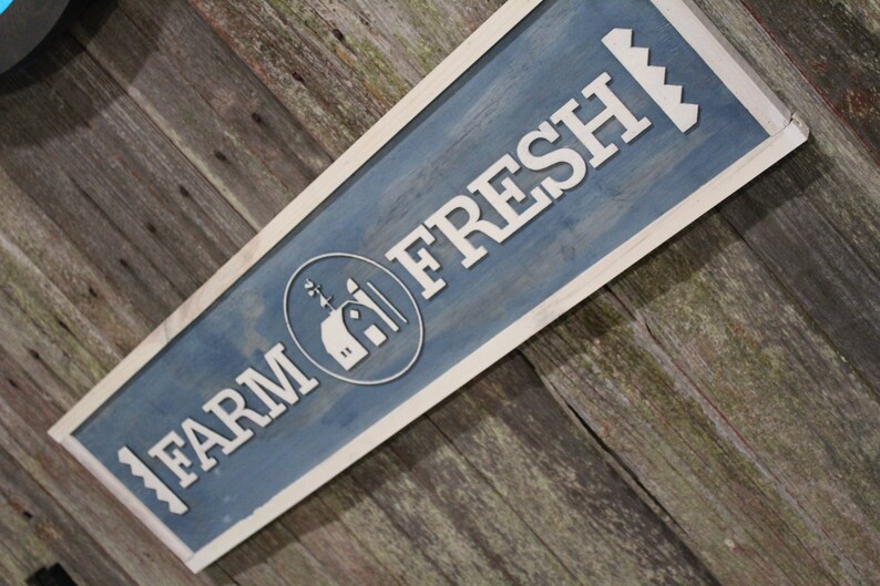 Farm Fresh Wood Sign Raised Text Barn Market Adverting Organic - Etsy