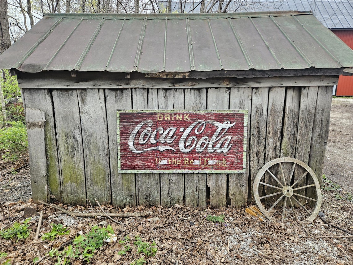 Antique Coca-cola Barn Sign Coke PVC Textured Finish Weatherproof Fade ...