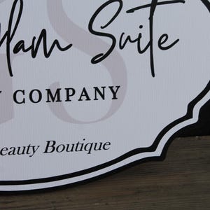 Custom Logo Sign: Weatherproof Woodgrain PVC, Personalized Business ...