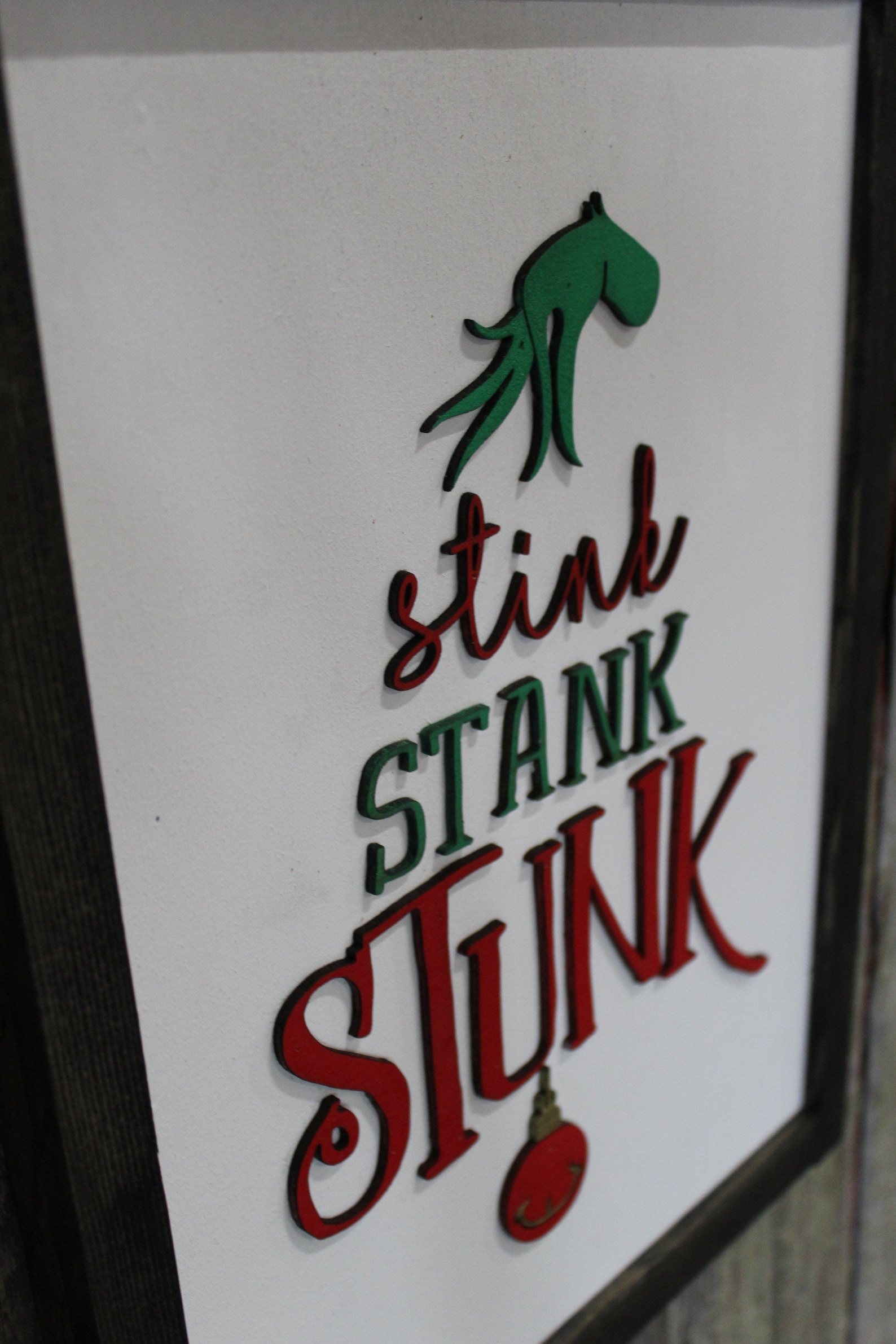 Stink Stank Stunk Sign Raised 3D Wood Grinch Christmas Décor | Etsy