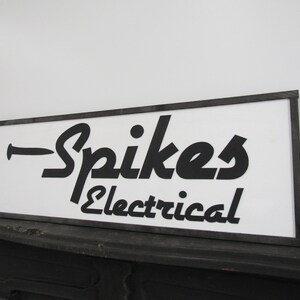 Large Custom Business Sign Spikes Electrical Commerical Signage Your ...