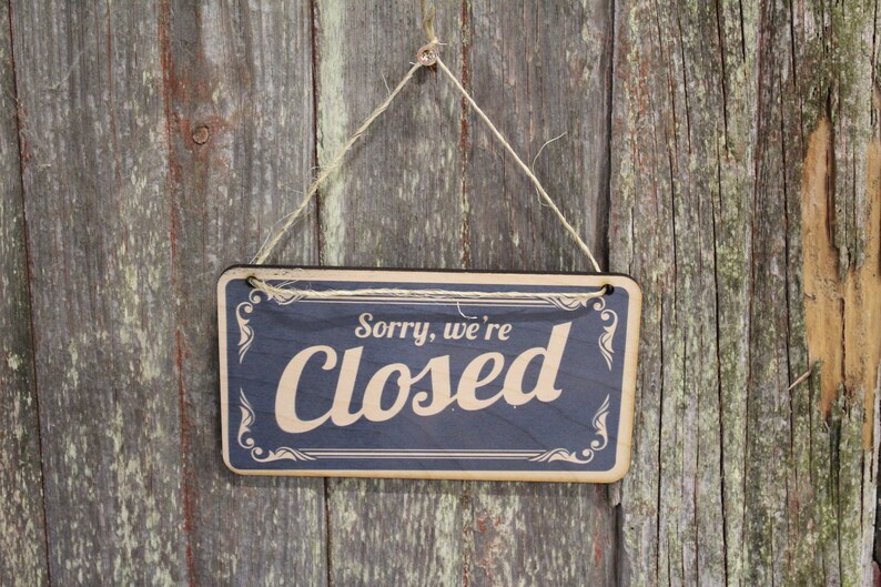 Open Closed Double Sided Close Advertising Small Business - Etsy