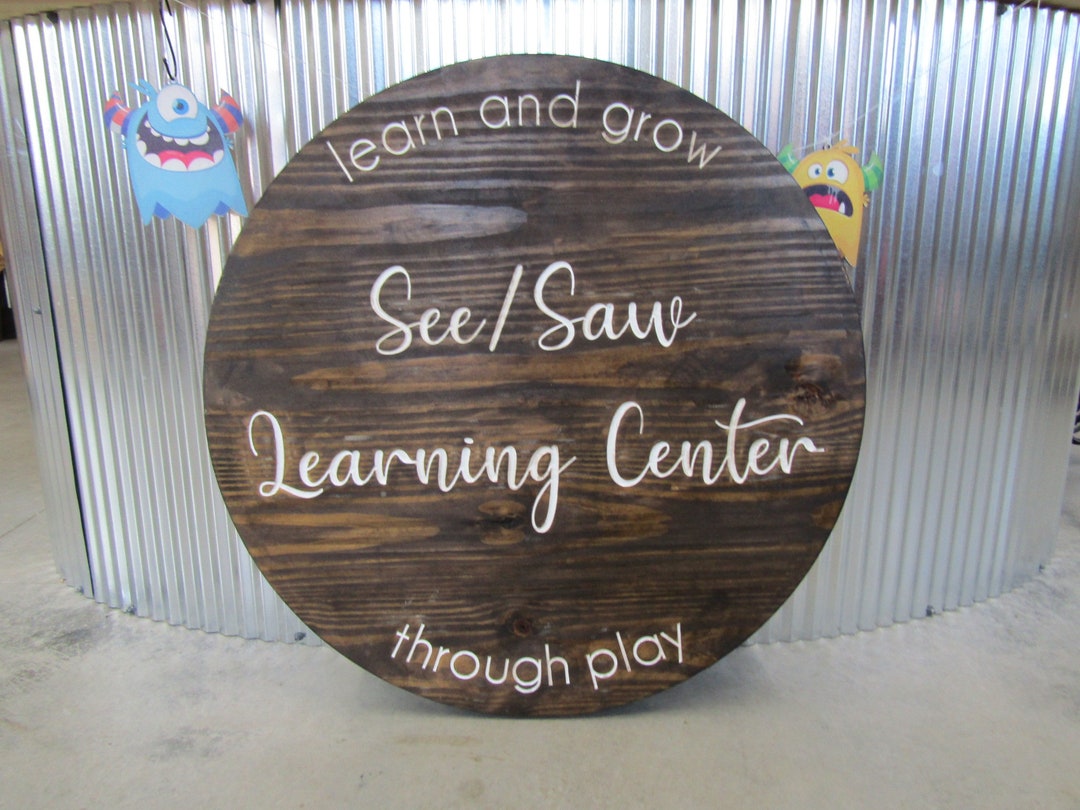 Custom Daycare Learning Center Carved Engraved Routed Color Filled ...