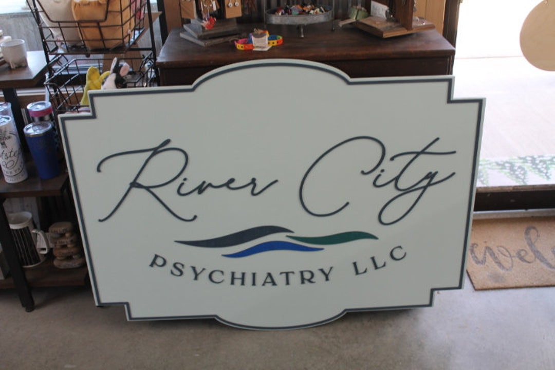 Custom Laser Cut Wood Business Sign: 3D Logo, Indoor/outdoor - Etsy