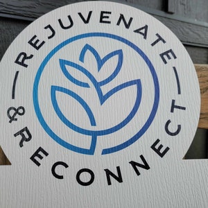 Custom Contour Logo PVC Sign Textured Rejuvenate Lake Spa Outdoor Ready ...