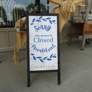 Custom A Frame Logo With Added Closed Area Uvprinted Outdoor Sidewalk ...