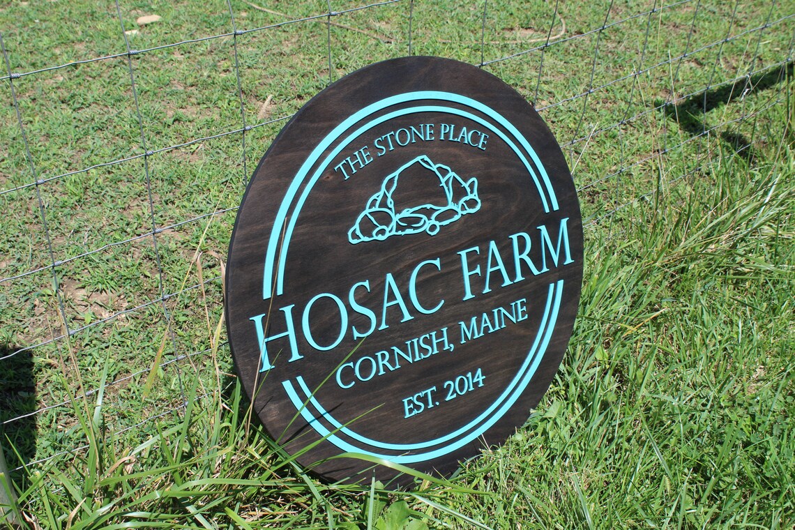 Extra Large Round Farm Sign Ranch Business Sign Raised Text - Etsy