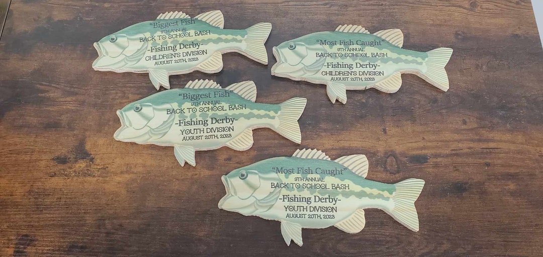 Customizable Fish Plaque Fisher Gift for Men Gift for Him Personalized ...