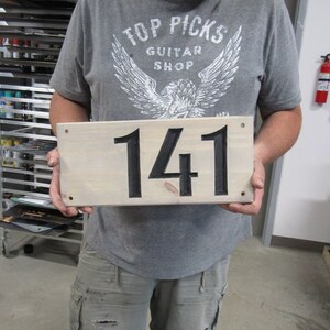 Custom Wooden House Number Sign – Rustic Address Plaque for Outdoor ...